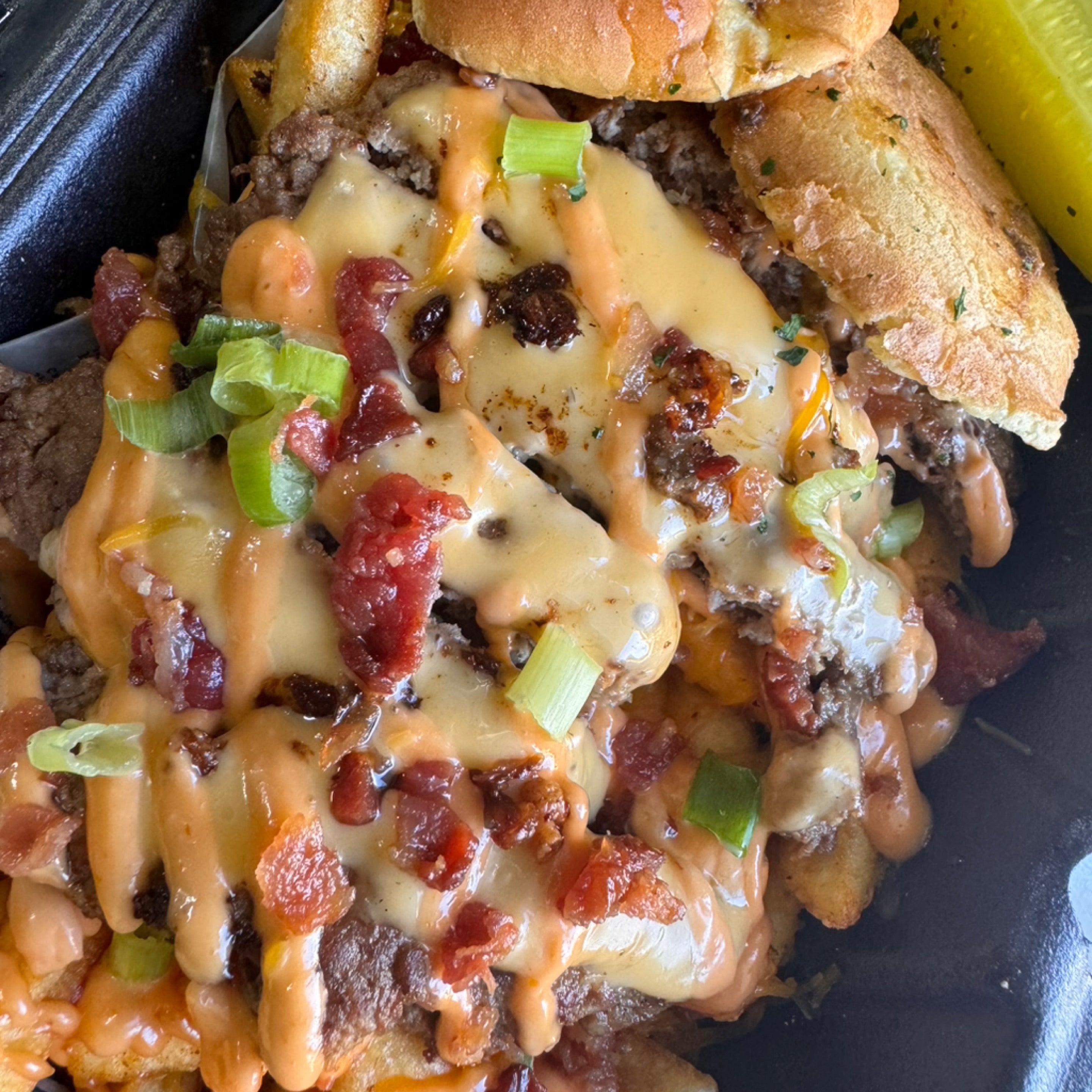 Smash burger Loaded Fries | www.OrderJunkieFries.com